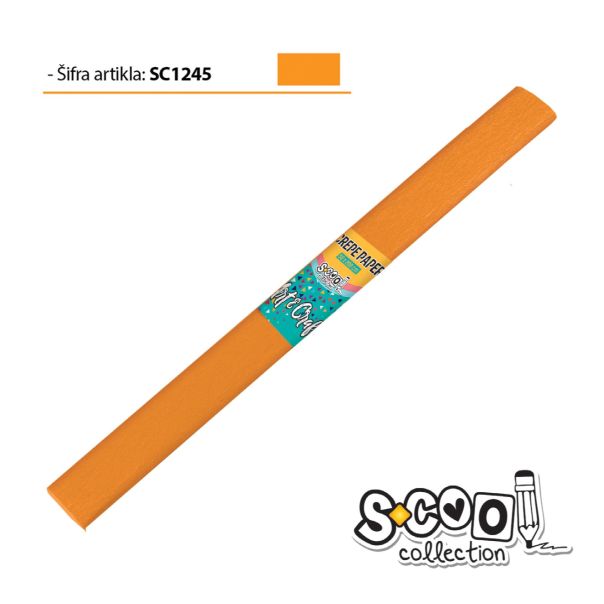 S-COOL Krep papir, svetlo narandžasti sc1245