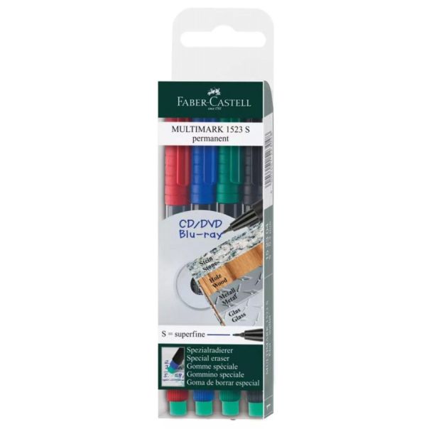 FABER CASTELL Markeri OHP M, set 1/4 152504