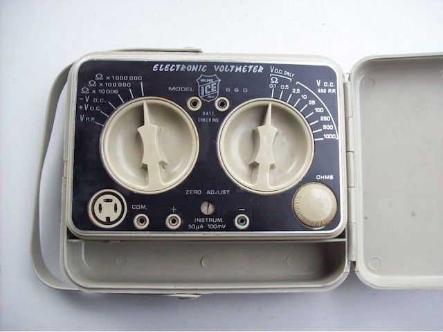 ELECTRONIC VOLTMETER 660 - ICE MILANO,ITALY + kutija