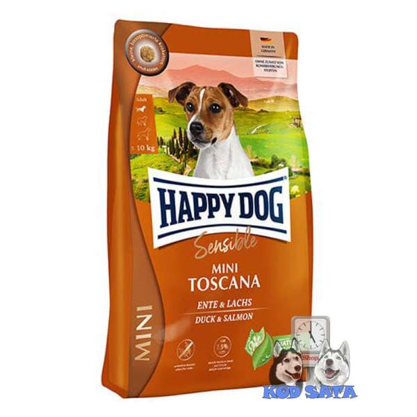 Happy Dog Sensible Mini Toscana Hrana Za Pse, Pačetina i Losos