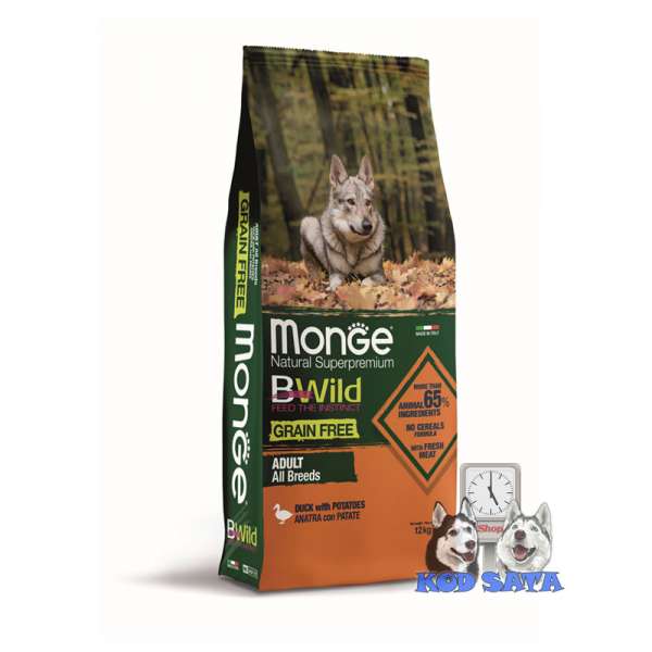 Monge Bwild Grain Free Mini Pačetina i Krompir Za Odrasle Pse Malih Rasa 2,5kg