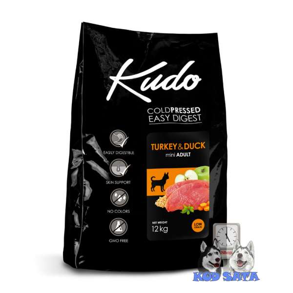 Kudo LG Turkey&Duck Mini Adult, Hrana Za Odrasle Pse Malih Rasa