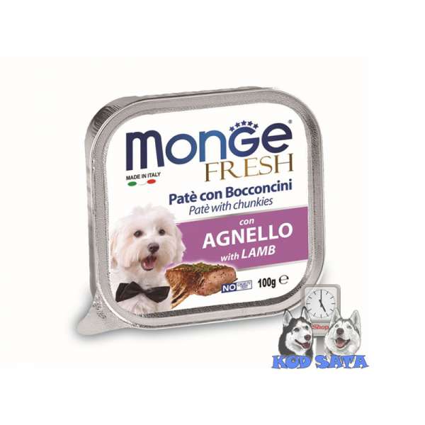 Monge Fresh Pašteta Za Pse Jagnjetina 100g