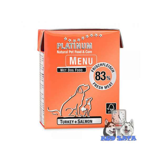 Platinum Menu Turkey&Salmon 375g