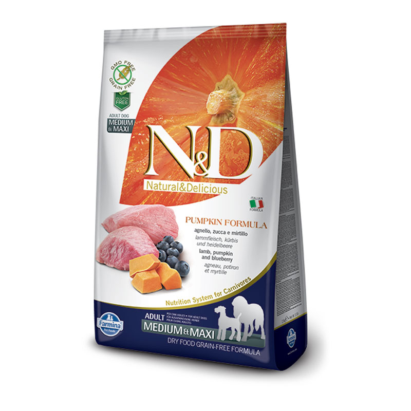 N&D bundeva jagnjetina borovnica adult medium&maxi 12kg