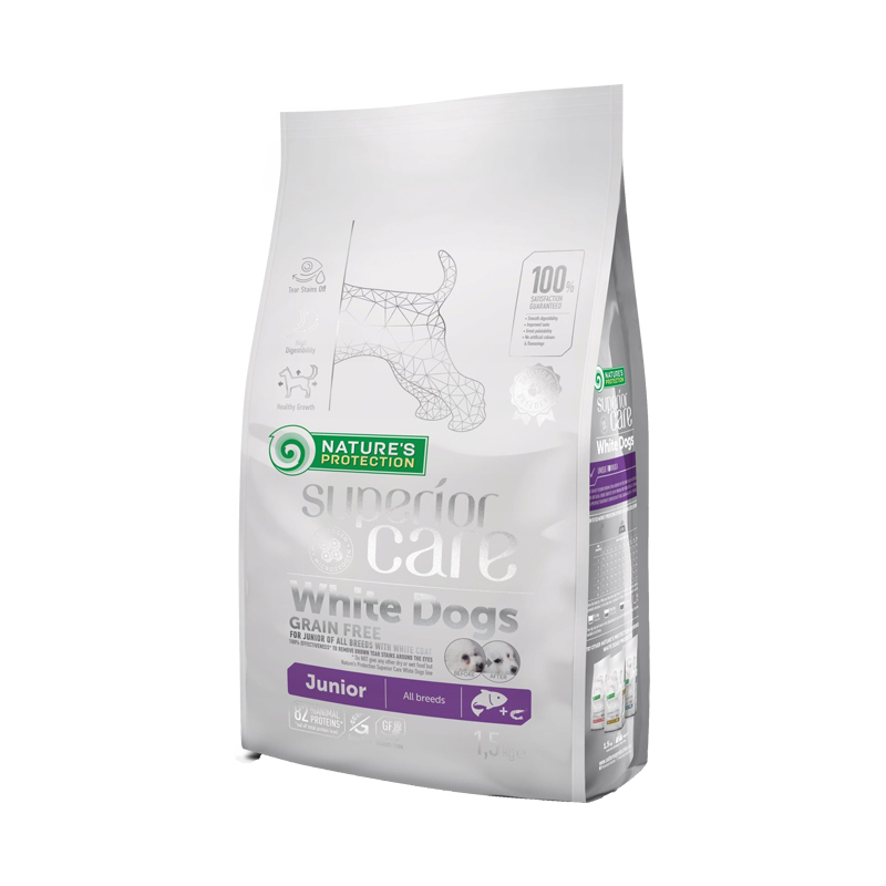 NATURE'S PROTECTION SUPERIOR CARE white dog junior losos 1.5kg