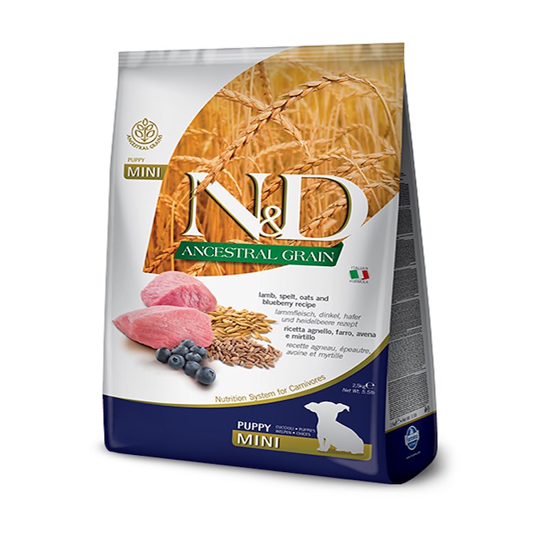 ND dog low grain puppy mini jagnjetina 800g