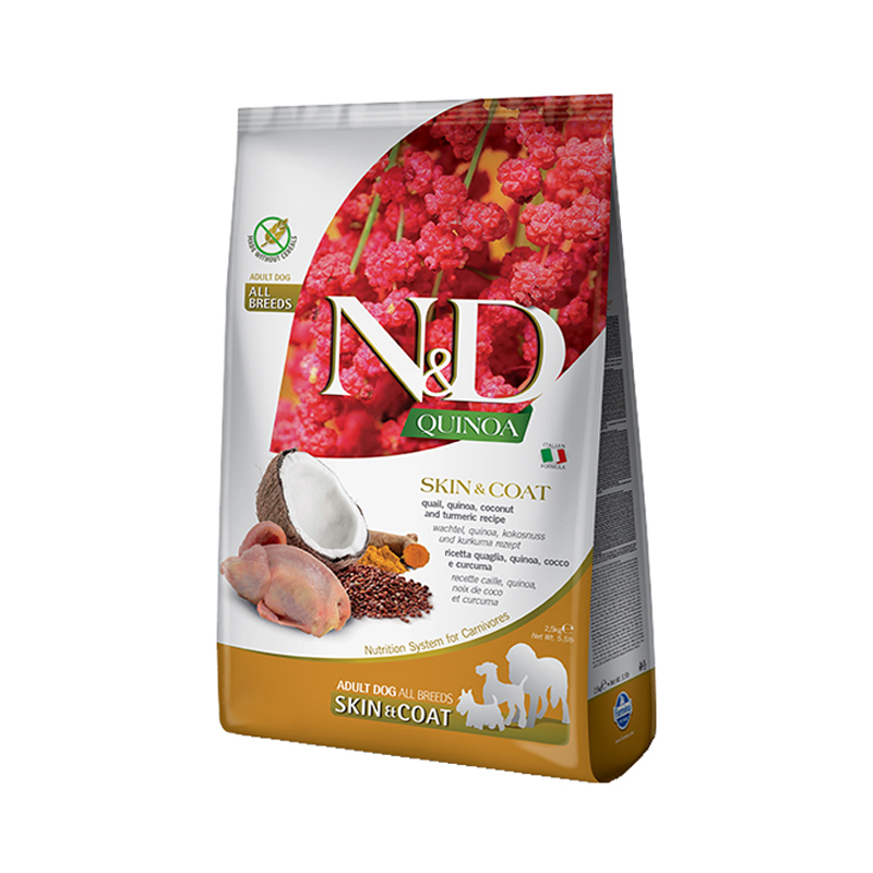 ND dog quinoa skin/coat prepelica