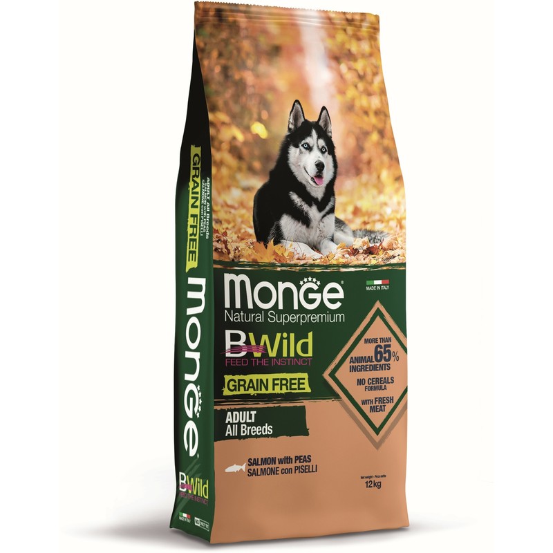 Hrana za pse BWild Grain Free Losos sa graškom za sve rase - Adult 12kg