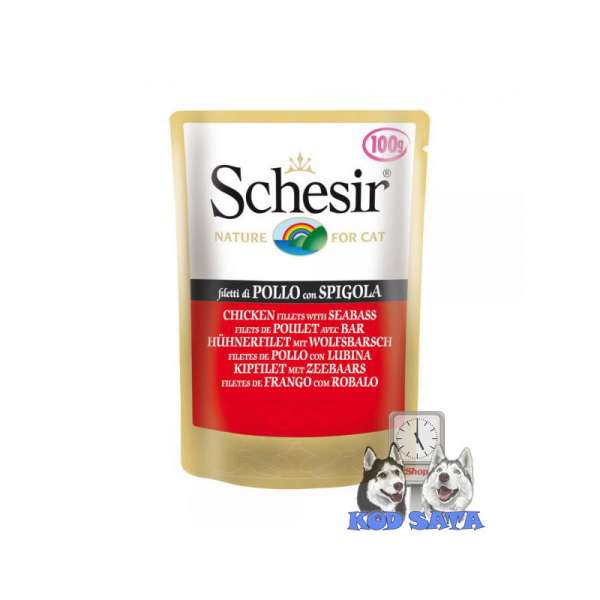 Schesir Cat Piletina i Brancin (100g x 6)