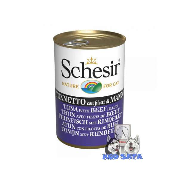 Schesir Cat Tunjevina i Govedina U Želeu (140g x 6)