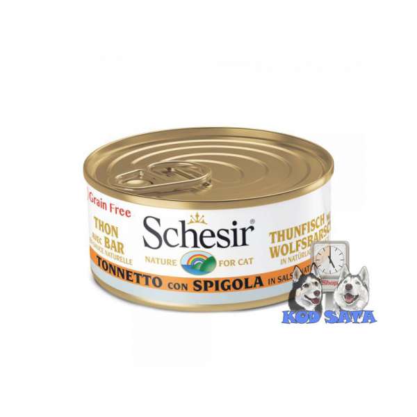 Schesir Cat Tunjevina i Brancin U Prirodnom Sosu (70g x 6)