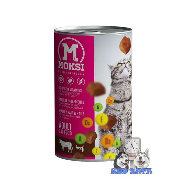 Moksi Konzerva Za Mačke, Govedina 415g