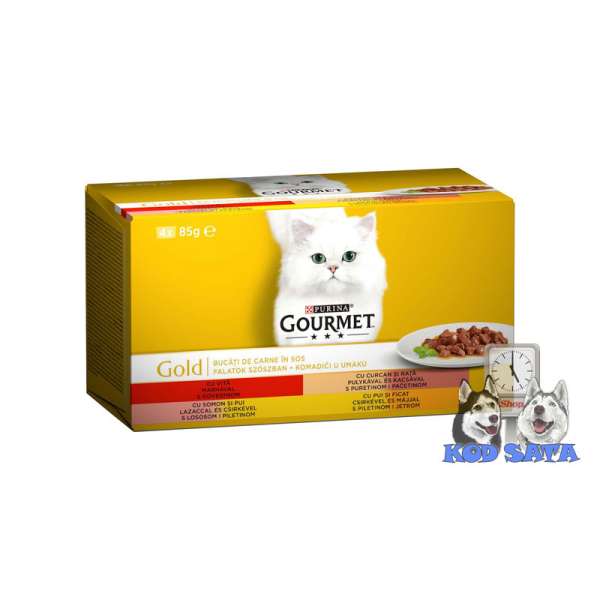 Gourmet Gold Multipack Za Mačke Komadići 4x85g