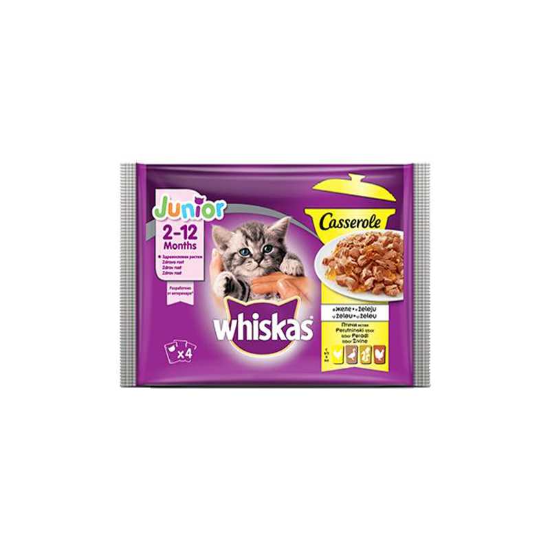 Whiskas casserole junior 4x85g