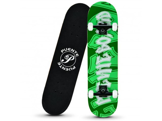 Profesionalni Puente skateboard - Green Board