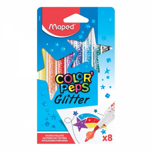 FLOMASTERI MAPED COLOR`PEPS M845808 GLITER 1/8