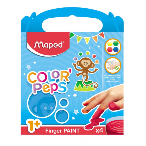 MAPED boje za prste 80g x 4