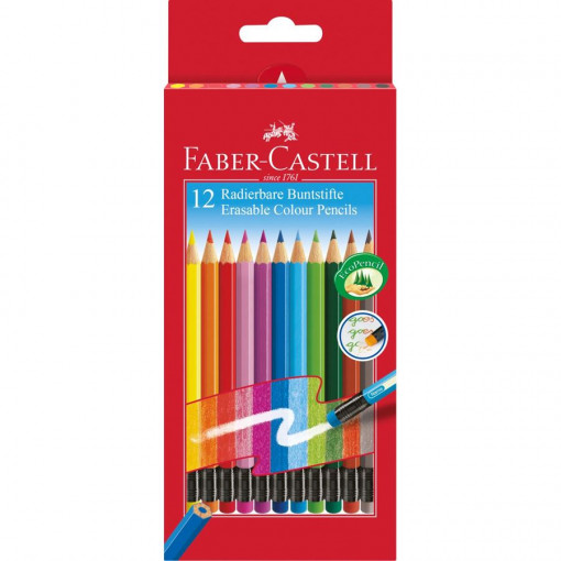 Drvene bojice sa gumicom 1/12 Faber Castell