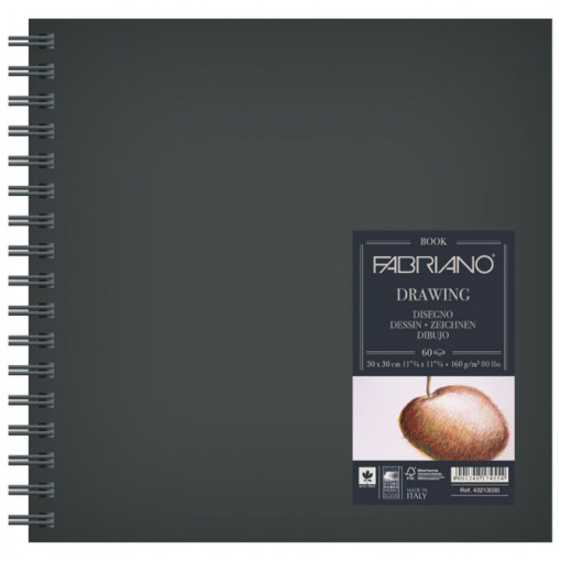 Blok drawing book spirala 15x15cm 60L 160g Fabriano 43211515