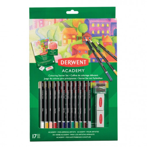 Drvene boje Derwent Academy set 1/12+pribor