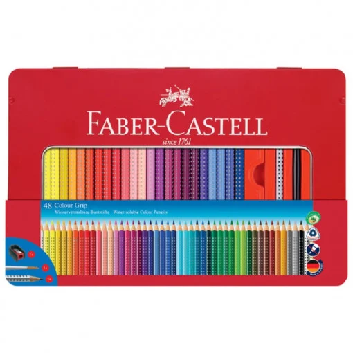 Faber Castell drvene boje metalna kutija Grip 2001 1/48