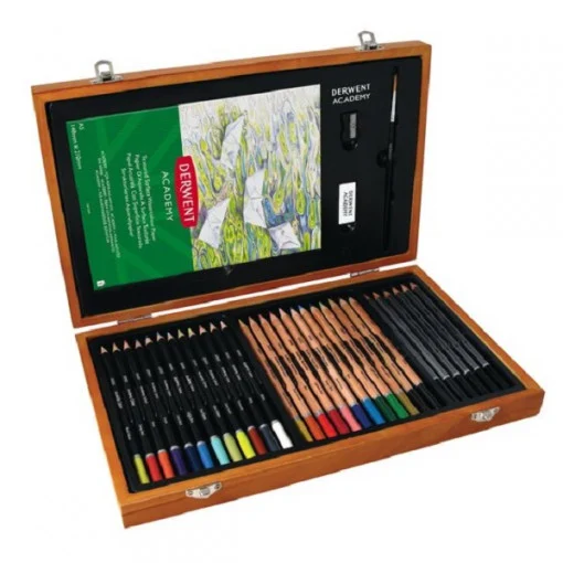 Derwent drvene boje ACADEMY WOODEN BOX 2300147
