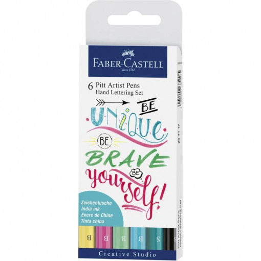 Faber Castell PITT artist pen pastelne boje 1/6 Lettering