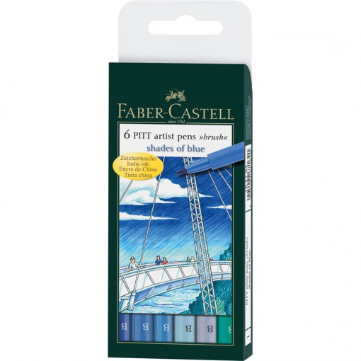 Faber Castel Pitt Art pen brush 1/6 nijanse PLAVE