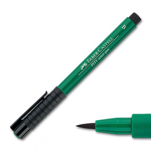 Faber-Castell Pitt artist Pen Brush India ink pen dark phthtalo green 264