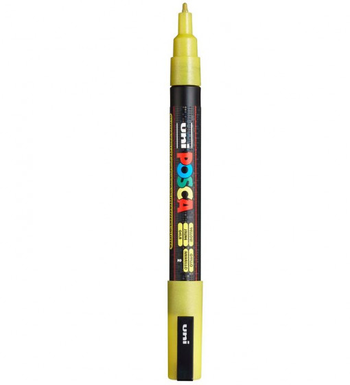 Uni Posca Paint Marker Pen PC-3ML - glitter yellow