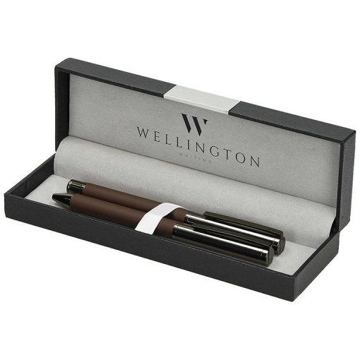 WELLINGTON SET STAMFORD HO+RO+ETUI BROWN