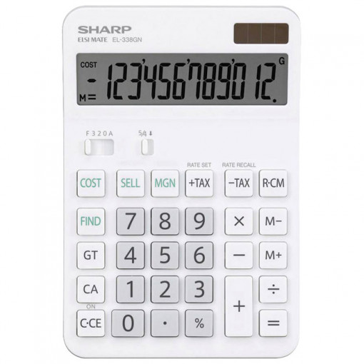 Kalkulator komercijalni 12mesta Sharp EL-338GN beli blister
