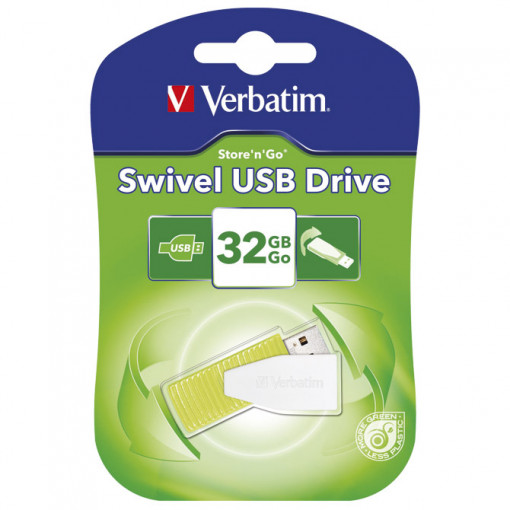 Memorija USB 32Gb Swivel Verbatim 49815 zelena blister