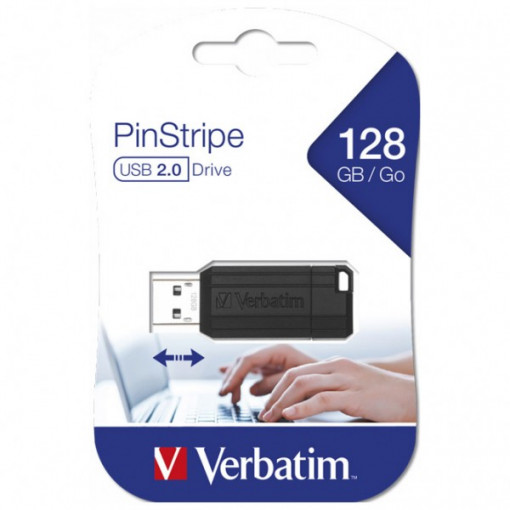 Memorija USB 128Gb PinStripe Verbatim
