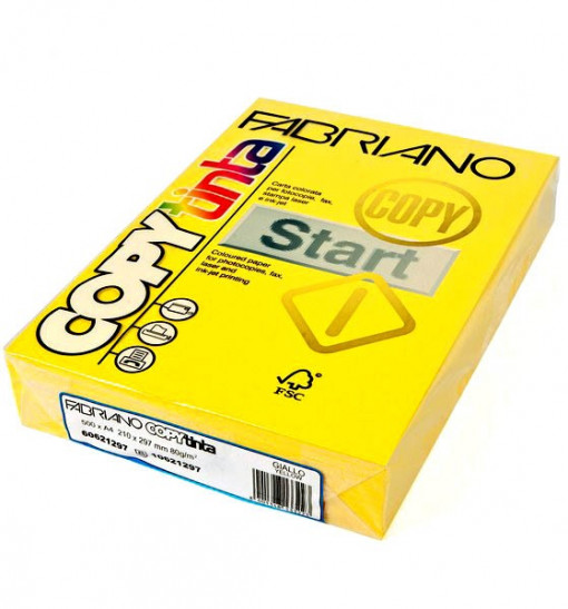 Papir Copytinta A3 80g pk250 Fabriano 60629742 jarko žuti (giallo)