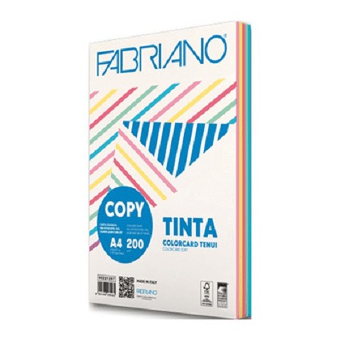 Papir Copytinta A4 200g pk100 Fabriano 69121297 jarko mešani 5boja 1/10