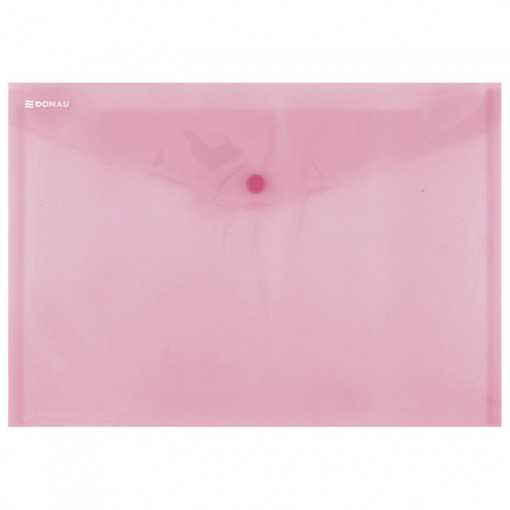 Fascikla koverta s dugmetom A4 pp Donau 8544001PL-04 providno crvena