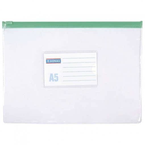 Fascikla zip A5 pvc Donau 1797001PL-00 providna