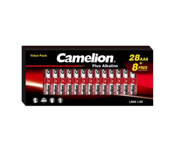 Camelion Plus alkalna baterija LR03 28+8 gratis