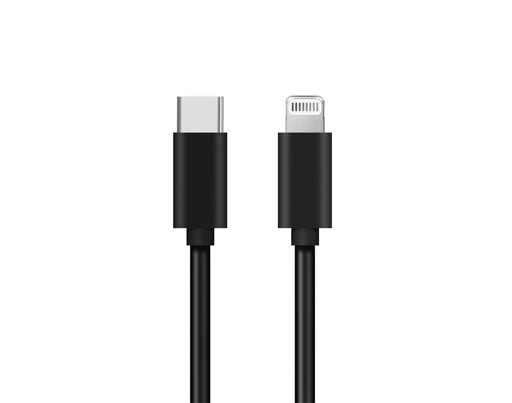 USB data kabl PD - iPhone Type C na lightning 3A crni 1m (MS)