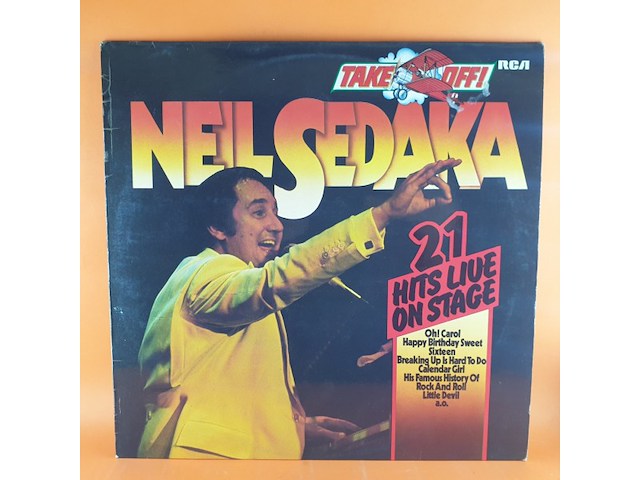 Neil Sedaka ‎– Takeoff - 21 Hits Live On Stage,LP