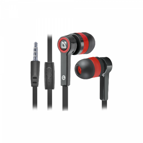 Slušalice bubice sa mikrofonom Defender Pulse 420 Crno Crvene