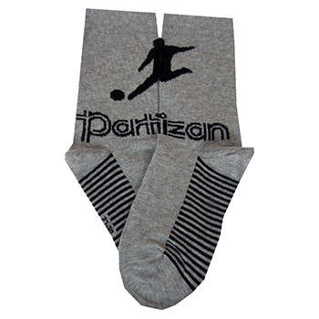 Dečije čarape sive "Fudbaler" Partizan (vel. 4-8) 2123