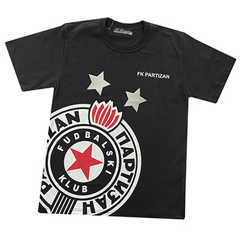 Crna dečija majica "Veliki grb" FK Partizan (vel. 8-14) 3720