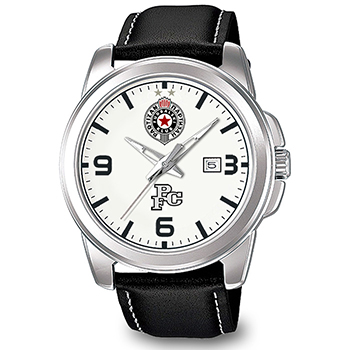 Ručni sat "Mali grb + PFC" FK Partizan Casio MTP-1314L