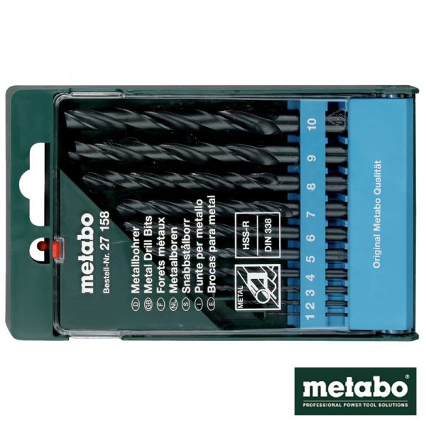 METABO® Set spiralnih burgija za čelik (10 kom)