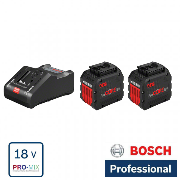 BOSCH®2 x ProCORE 18V 12.0Ah + GAL 18V-160 C SoloMix