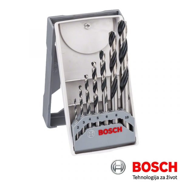 BOSCH® HSS spiralna burgija PointTeQ 7-delni Mini X-Line set