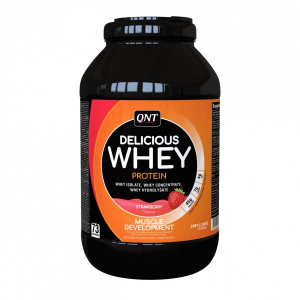 QNT DELICIOUS WHEY PROTEIN, JAGODA, 2,2 KG